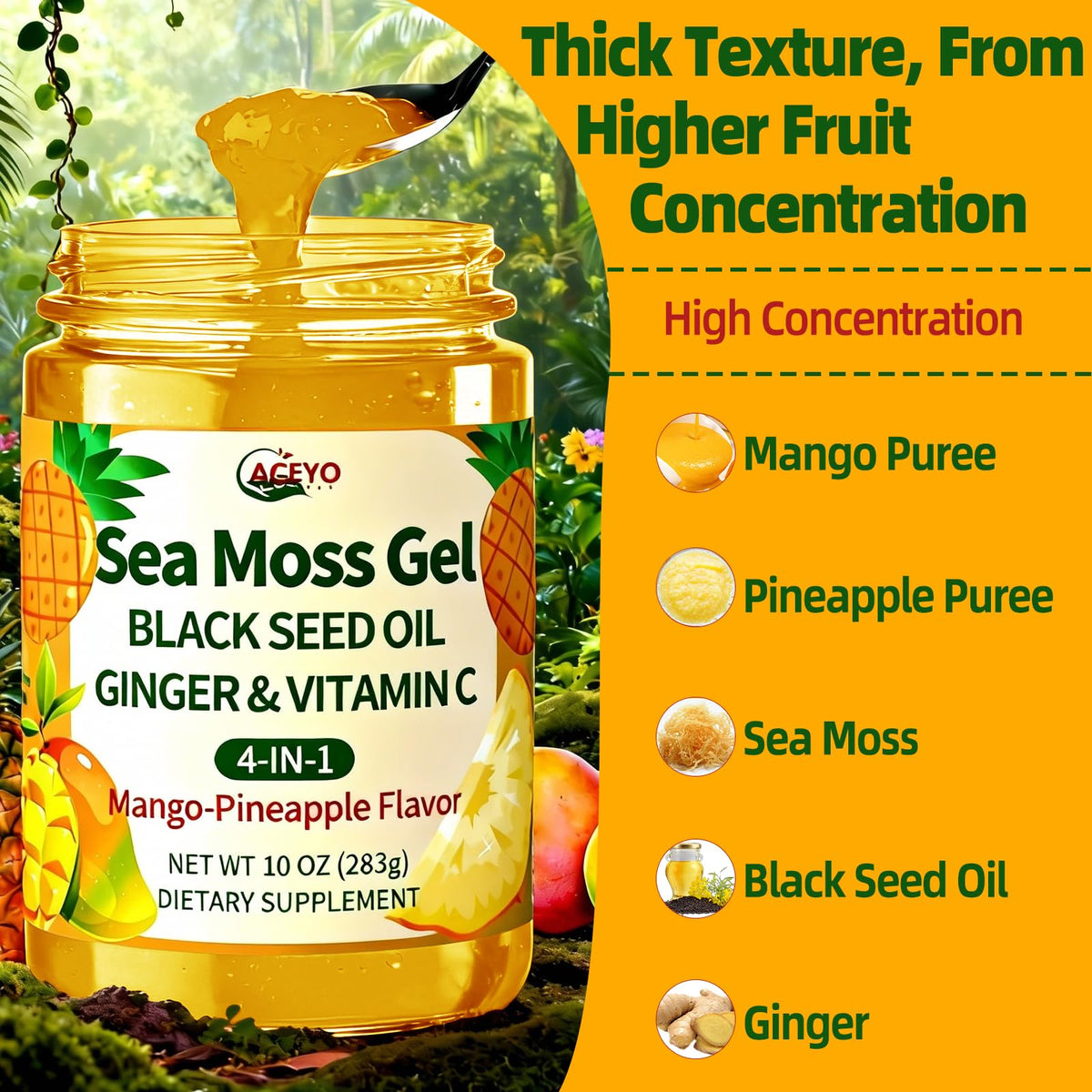 ACEYO sea moss gel skin hydration