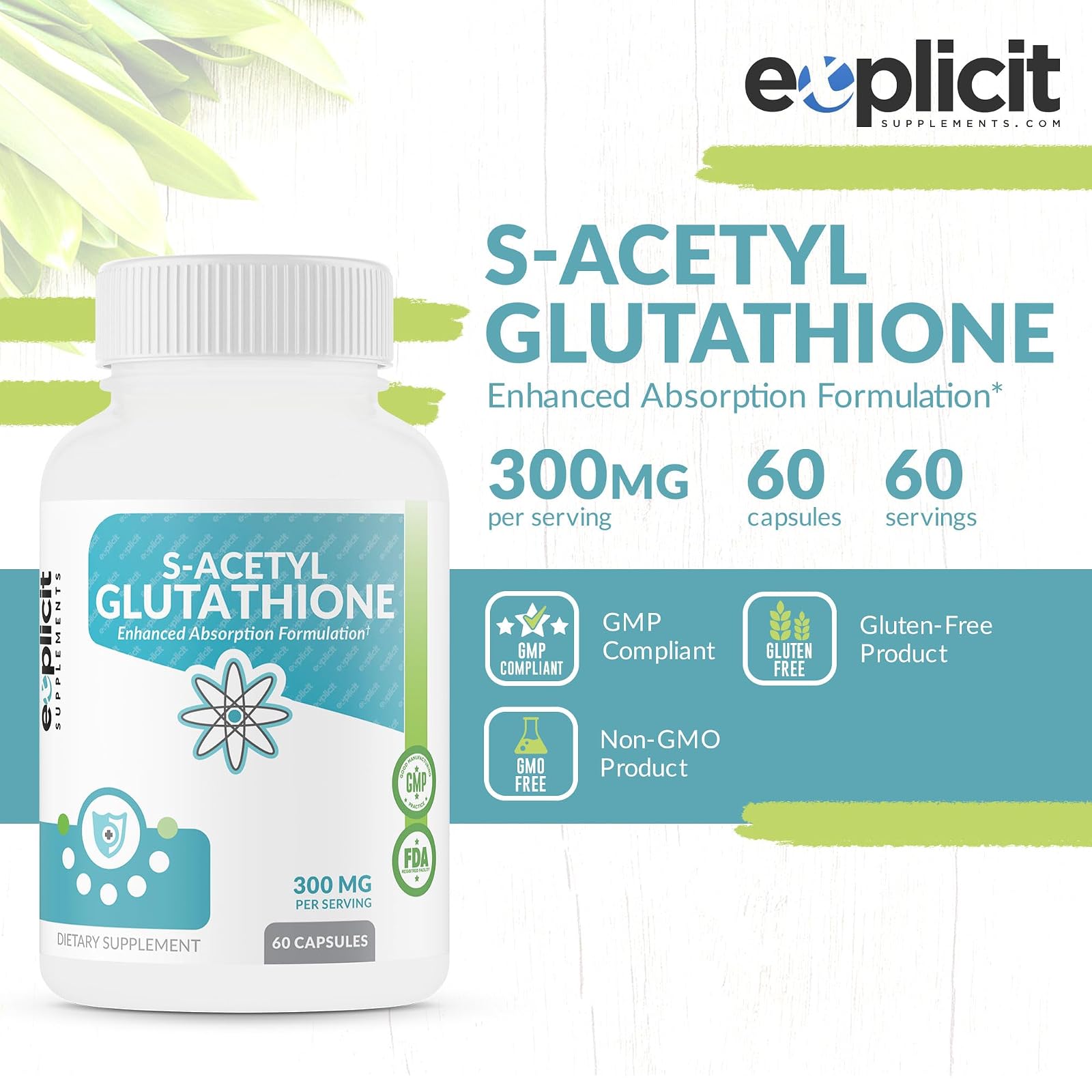 Acid-resistant glutathione for better absorption