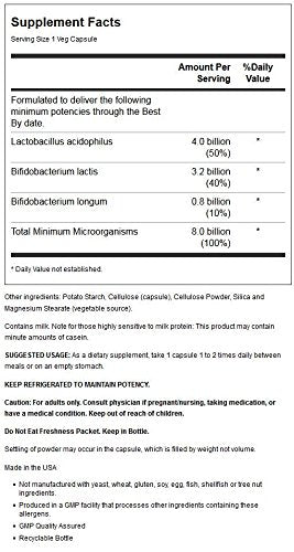 Acidophilus & Bifidus 8 billion cfu capsules