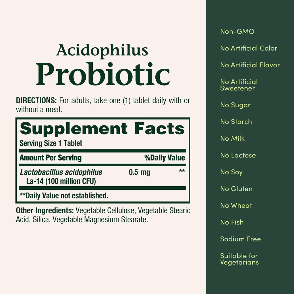 Acidophilus supplement for gut balance
