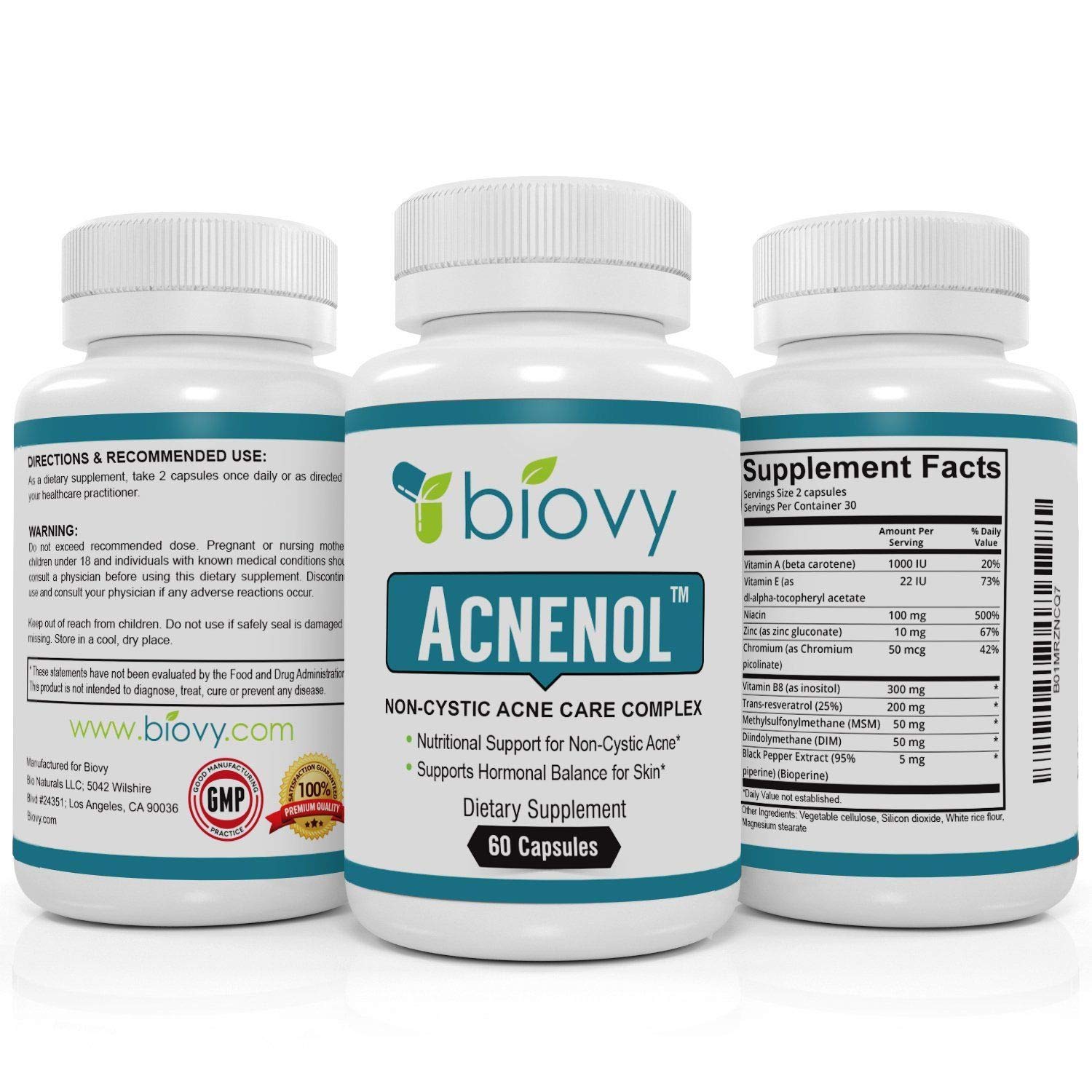 acne supplement without artificial fillers