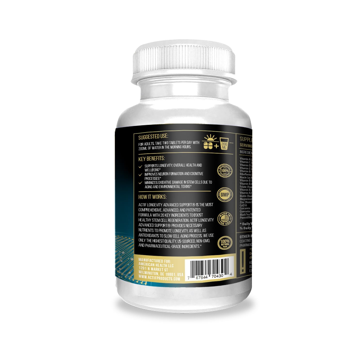 ACTIF Longevity advanced health formula