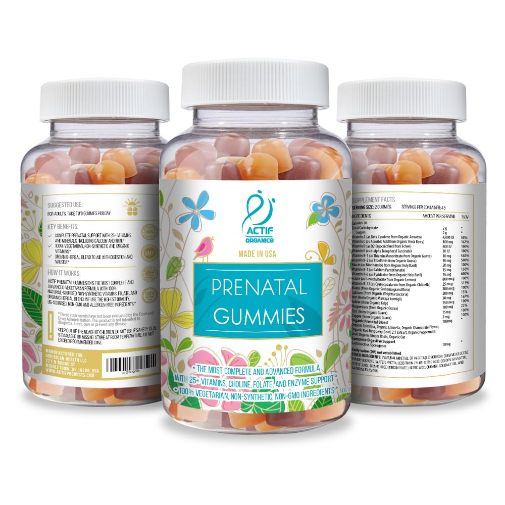 Actif prenatal gummies with 25+ vitamins