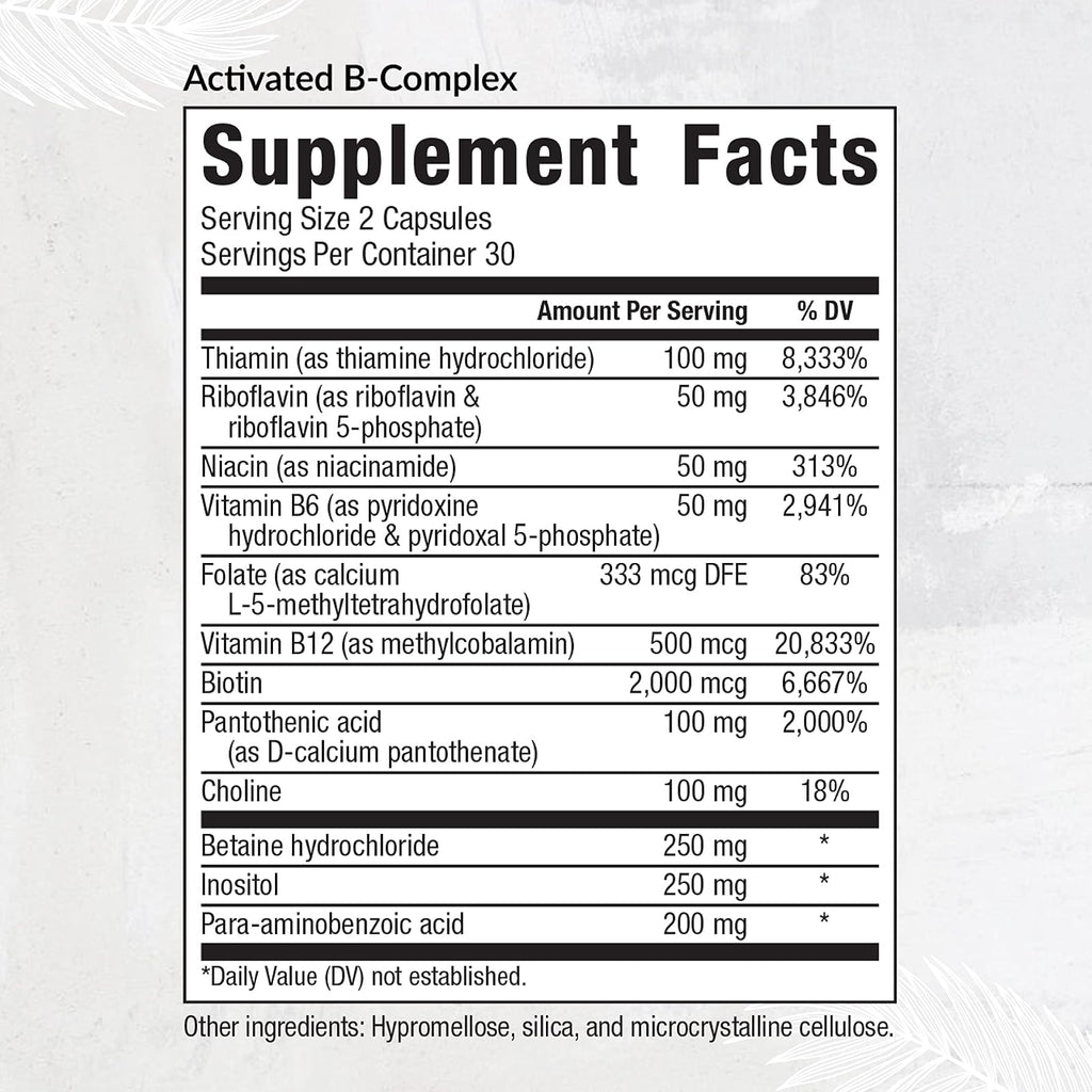Activated b complex for energy boost