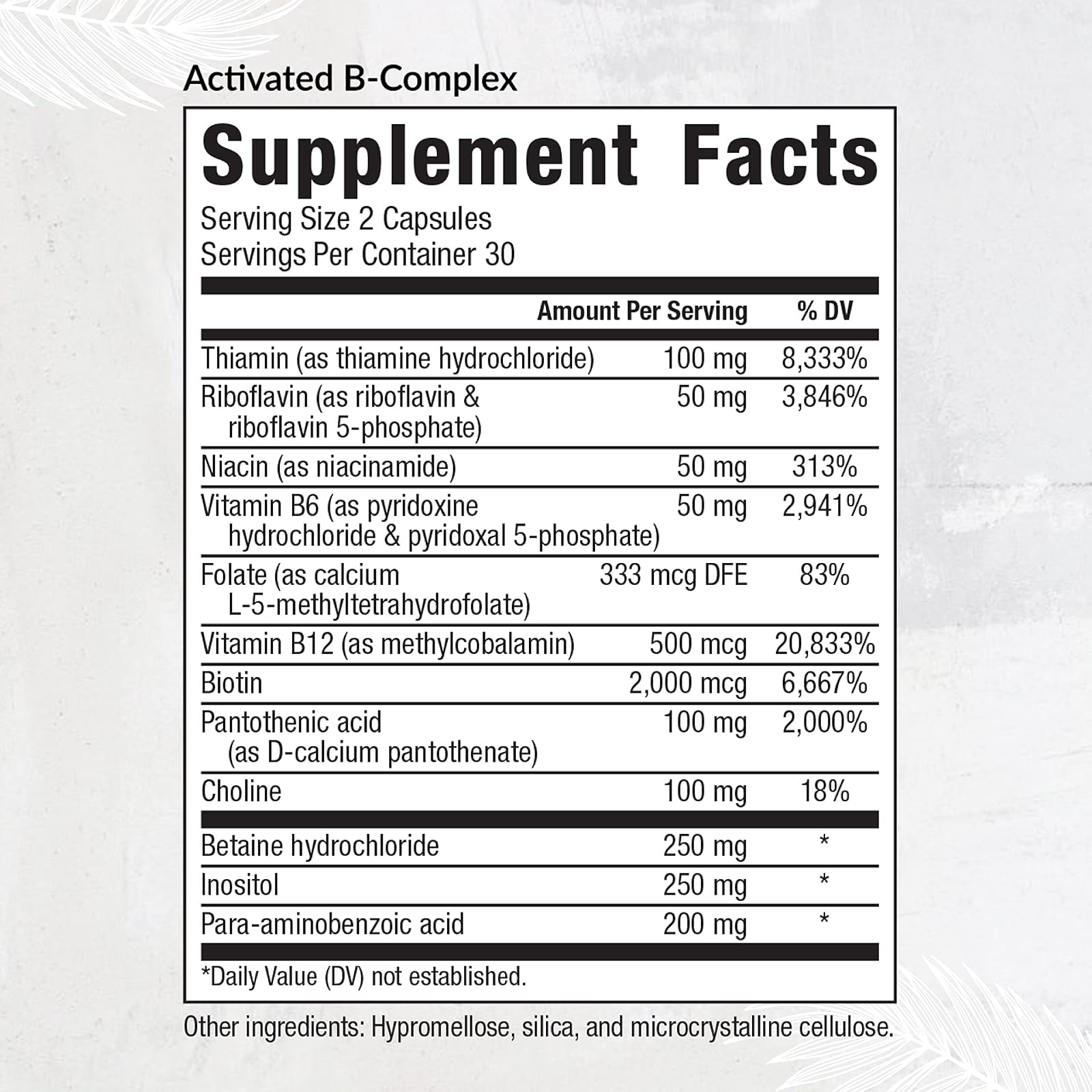 Activated b complex for energy boost