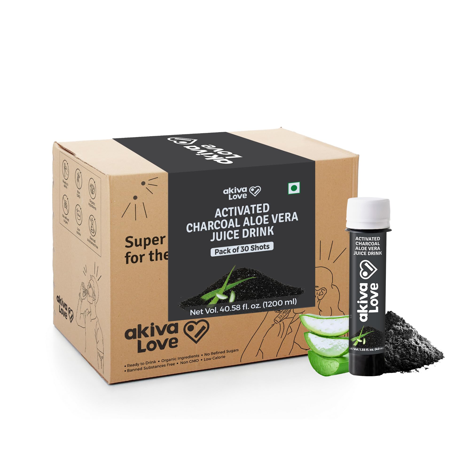 activated charcoal aloe vera drink