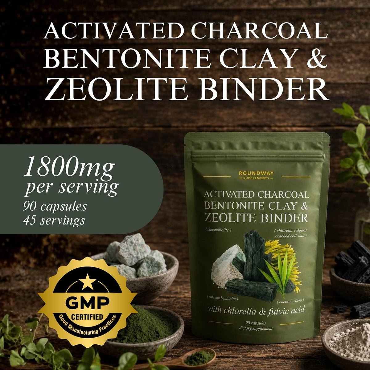 Activated charcoal detox support
