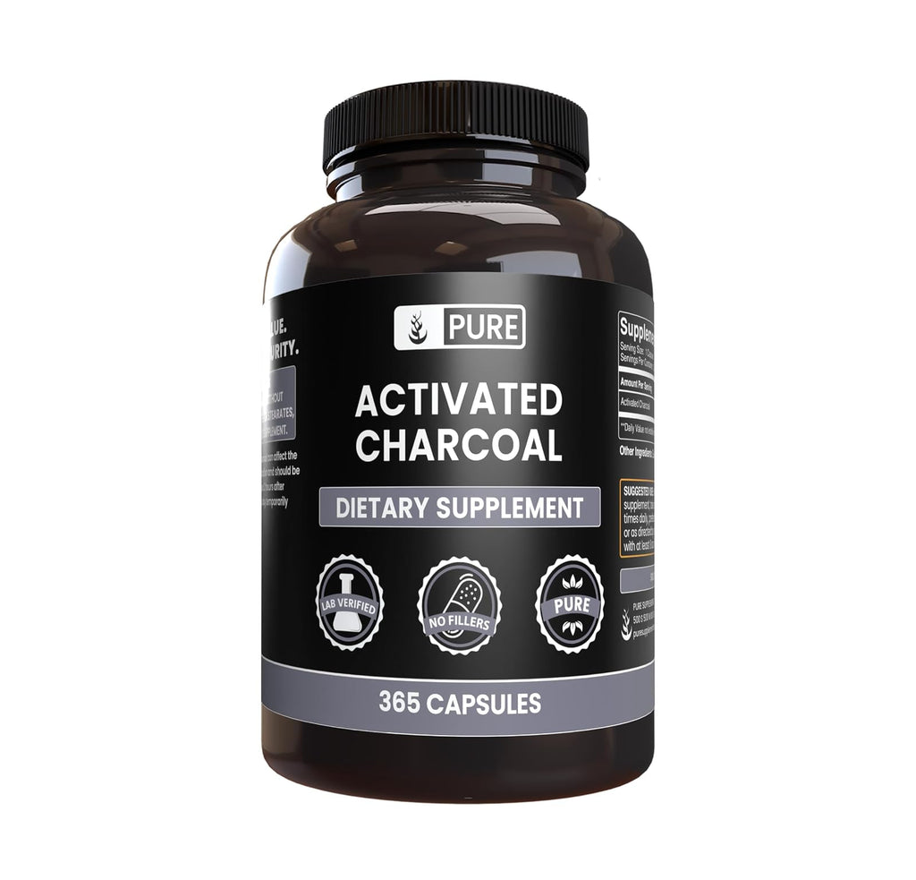 activated charcoal digestive support capsules