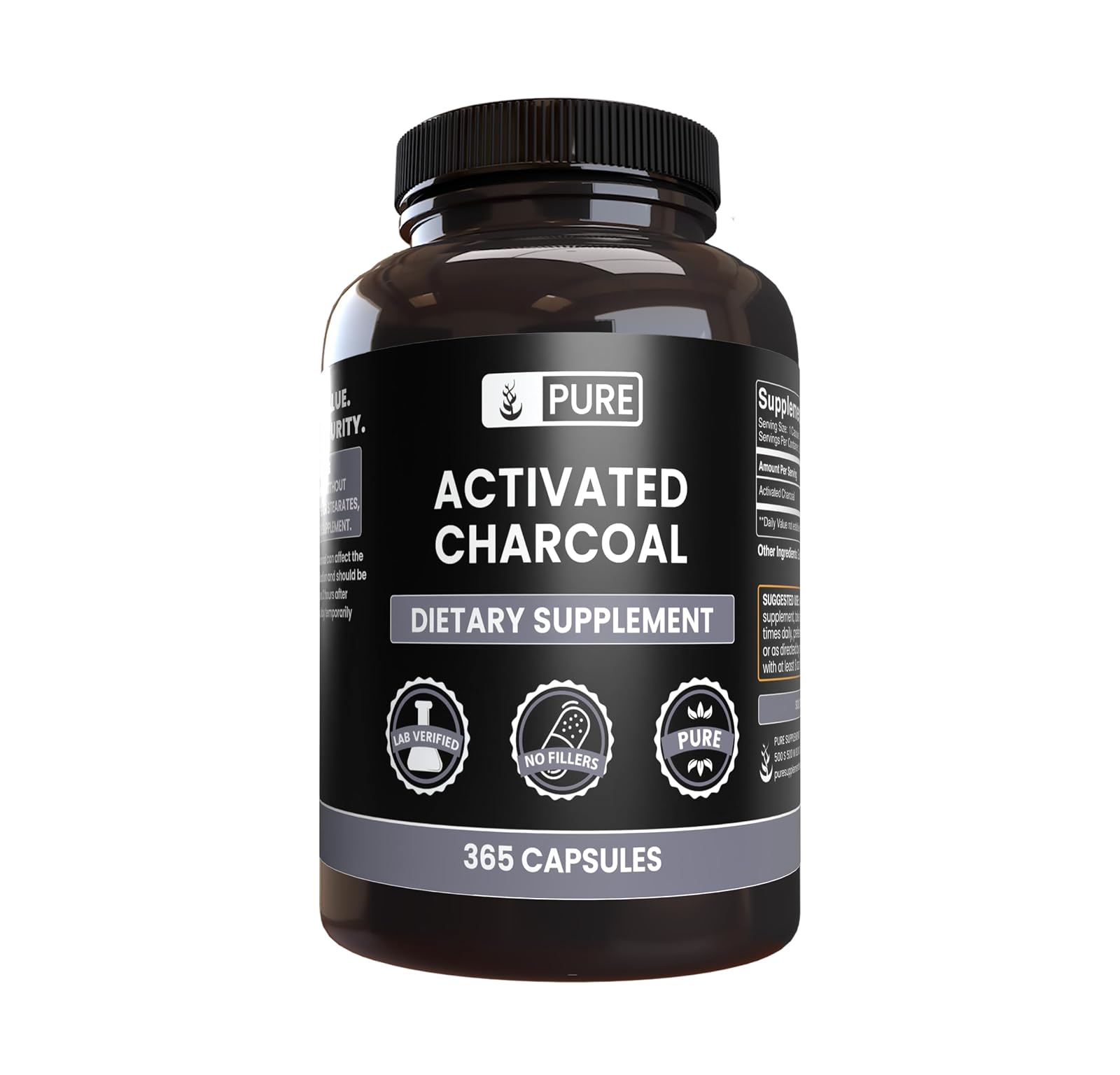 activated charcoal digestive support capsules