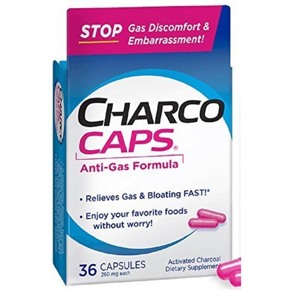 Activated charcoal digestive support capsules