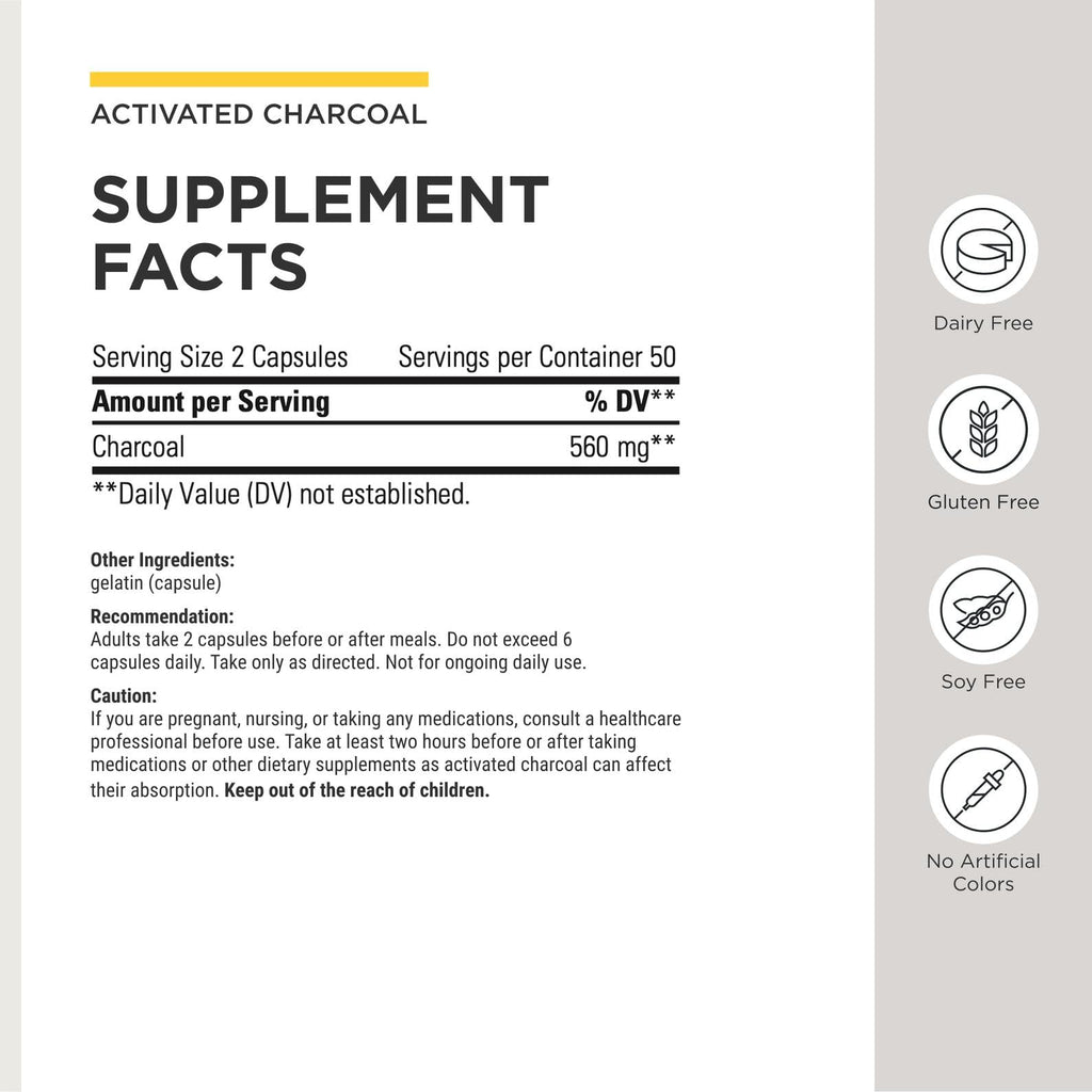 activated charcoal for digestive enzymes