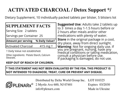 Activated charcoal for digestive wellness