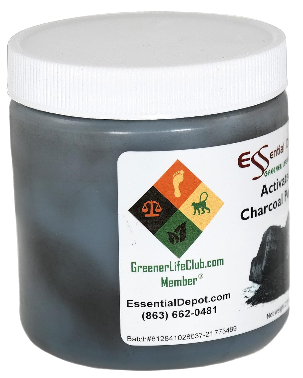Activated charcoal powder for digestive health
