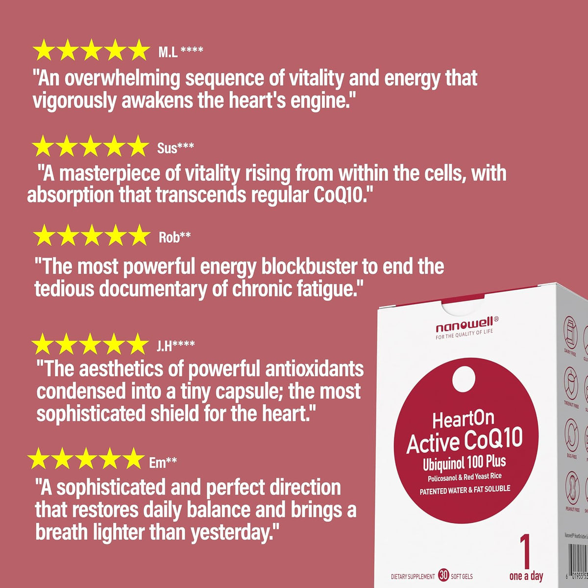 Active CoQ10 for heart health