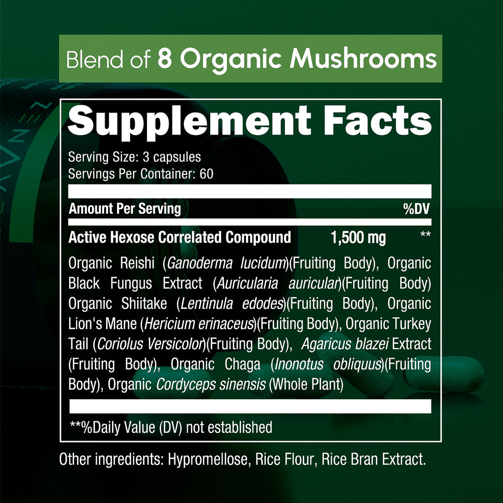Active Hexose Correlated mushroom caps
