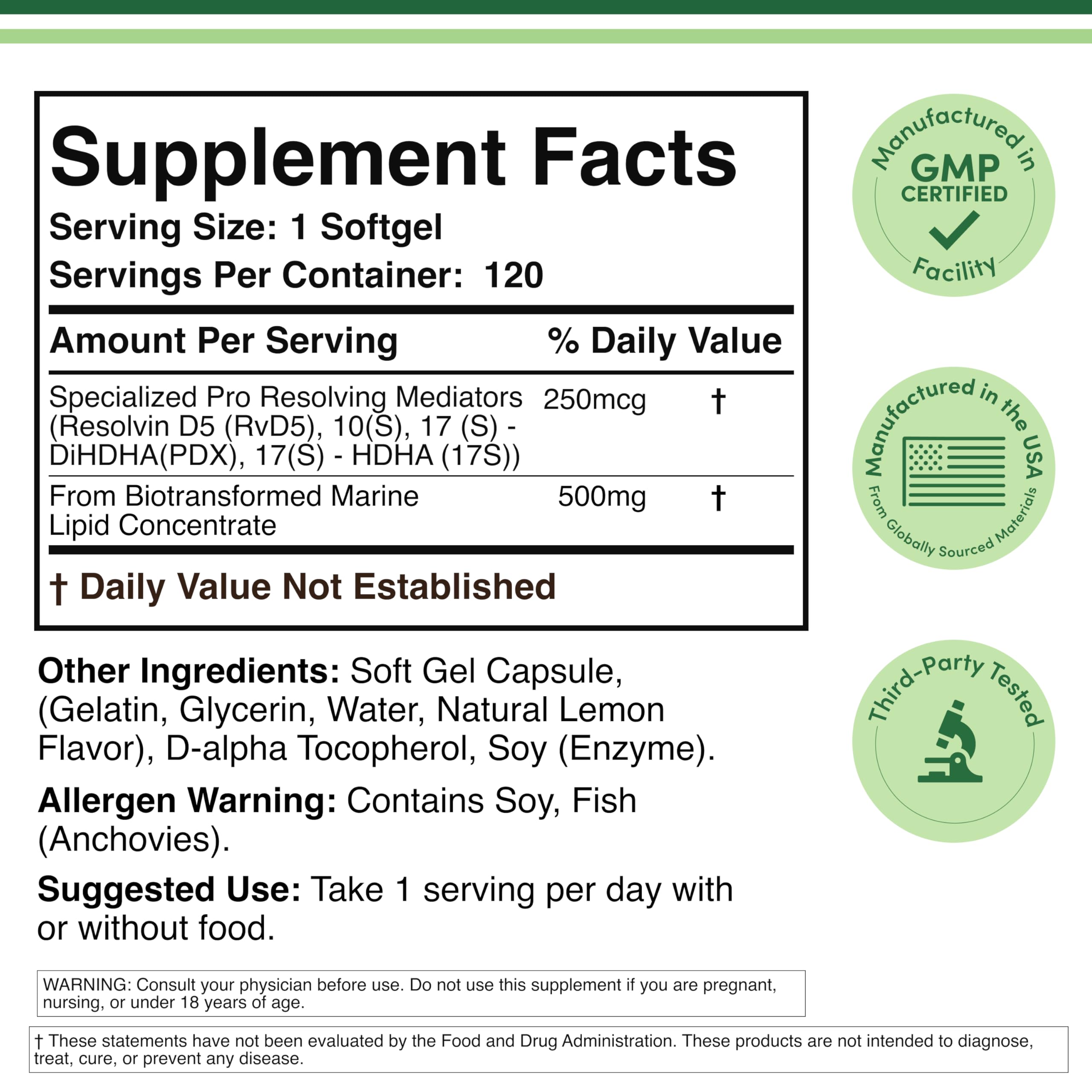 active SPMs for joint health