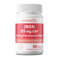 Actually Iron 65mg supplement tablets