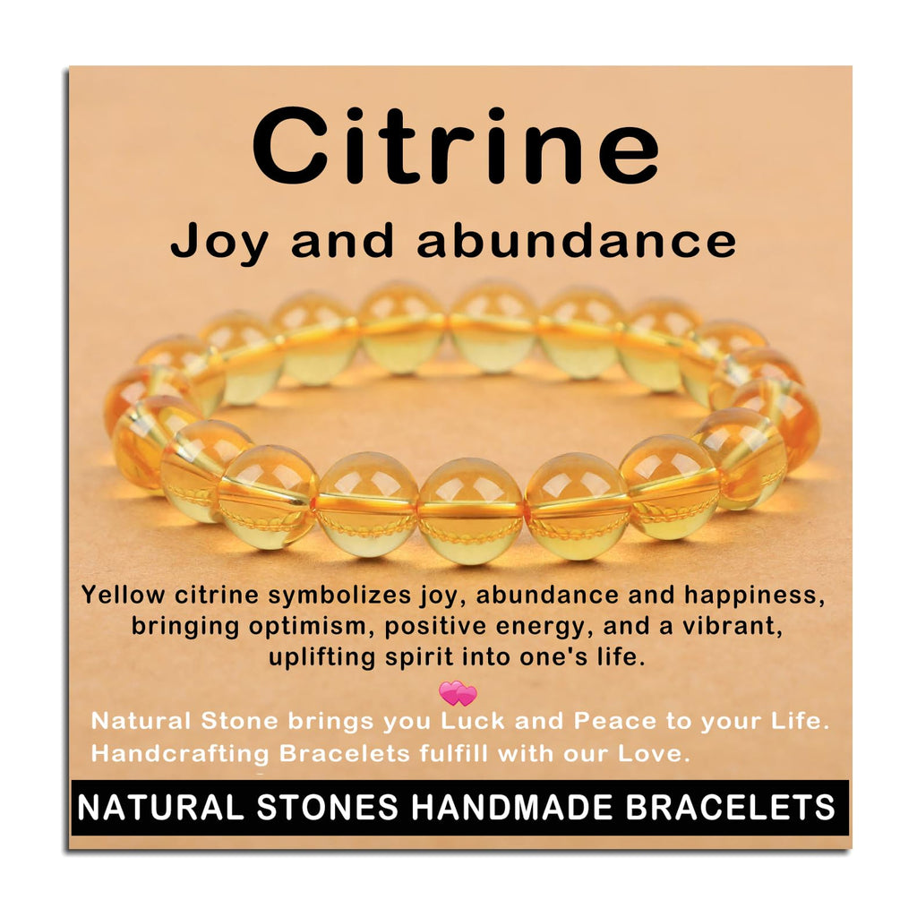 AD Beads citrine gemstone bracelet