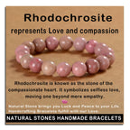 AD Beads Rhodochrosite gemstone bracelet