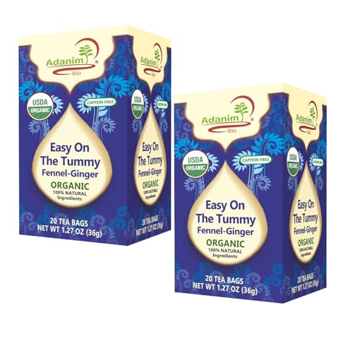 Adanim organic fennel ginger tea bags