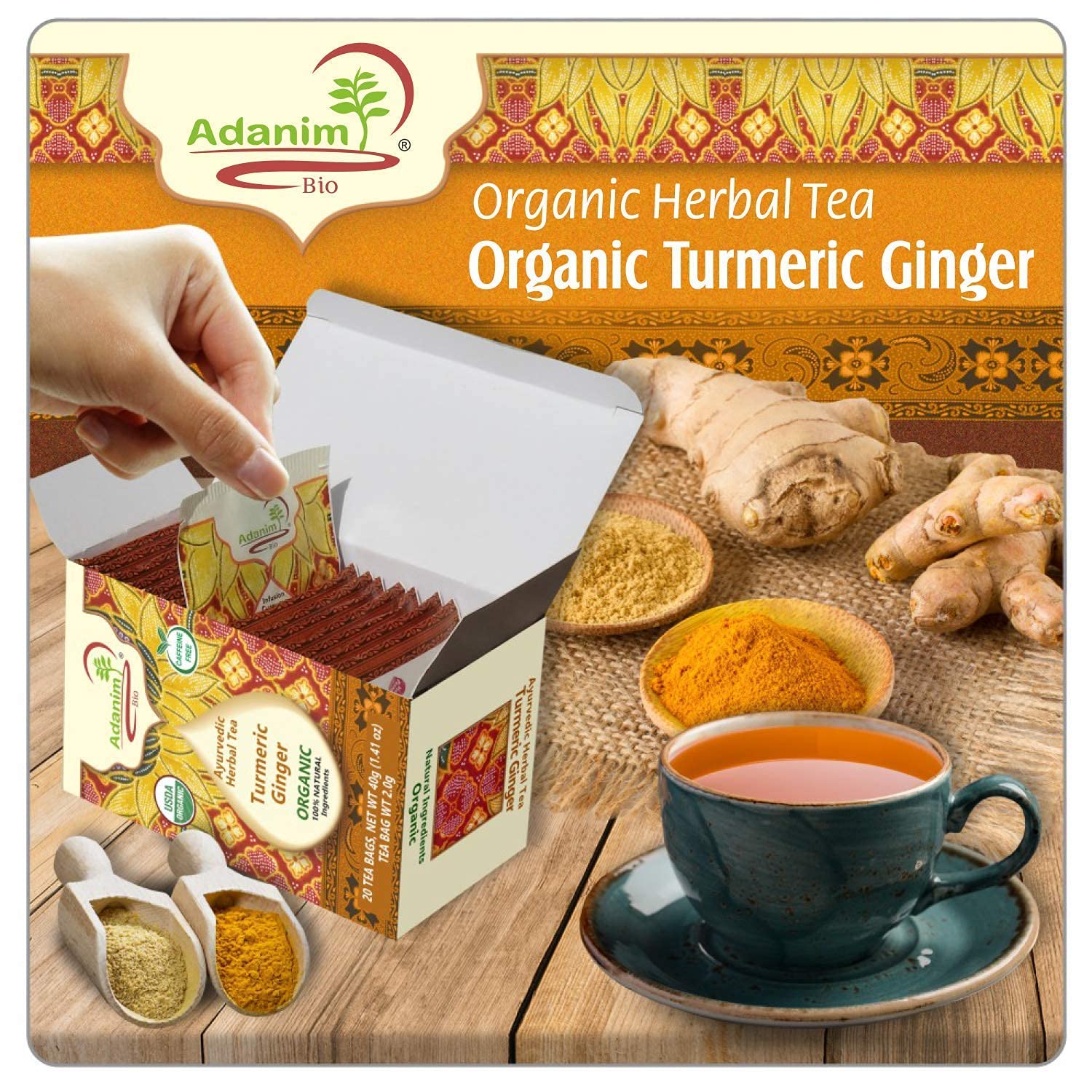 Adanim turmeric ginger infusion