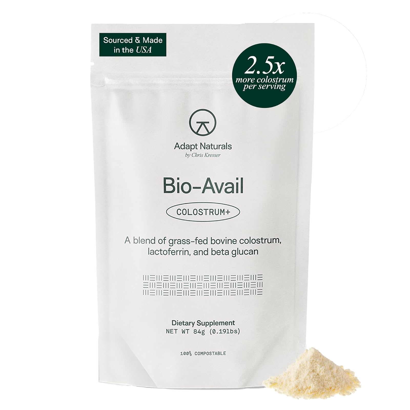 Adapt Naturals colostrum for immune support
