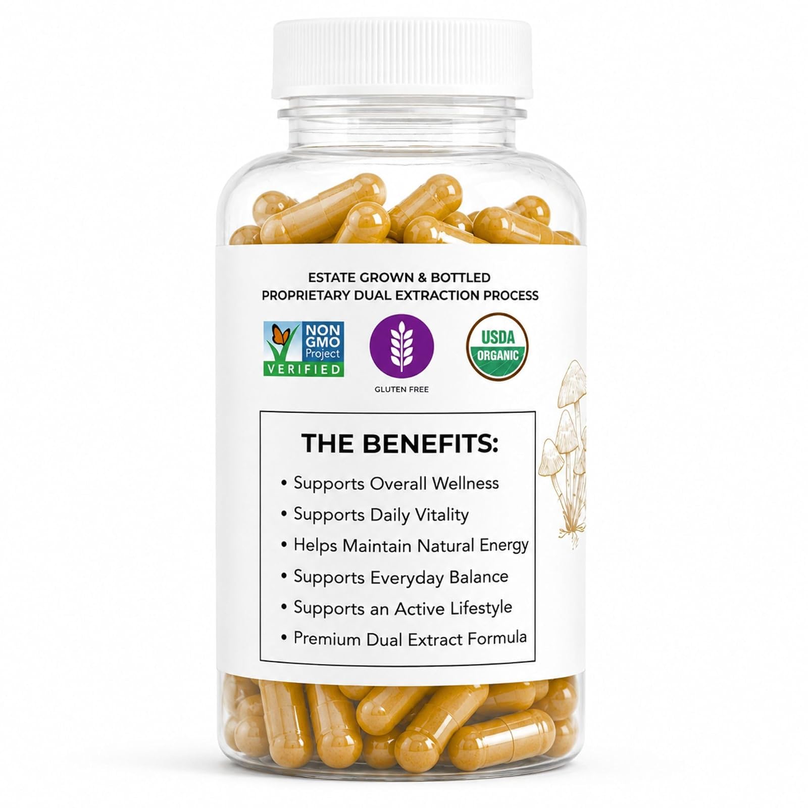 Adaptogen capsules for stress relief