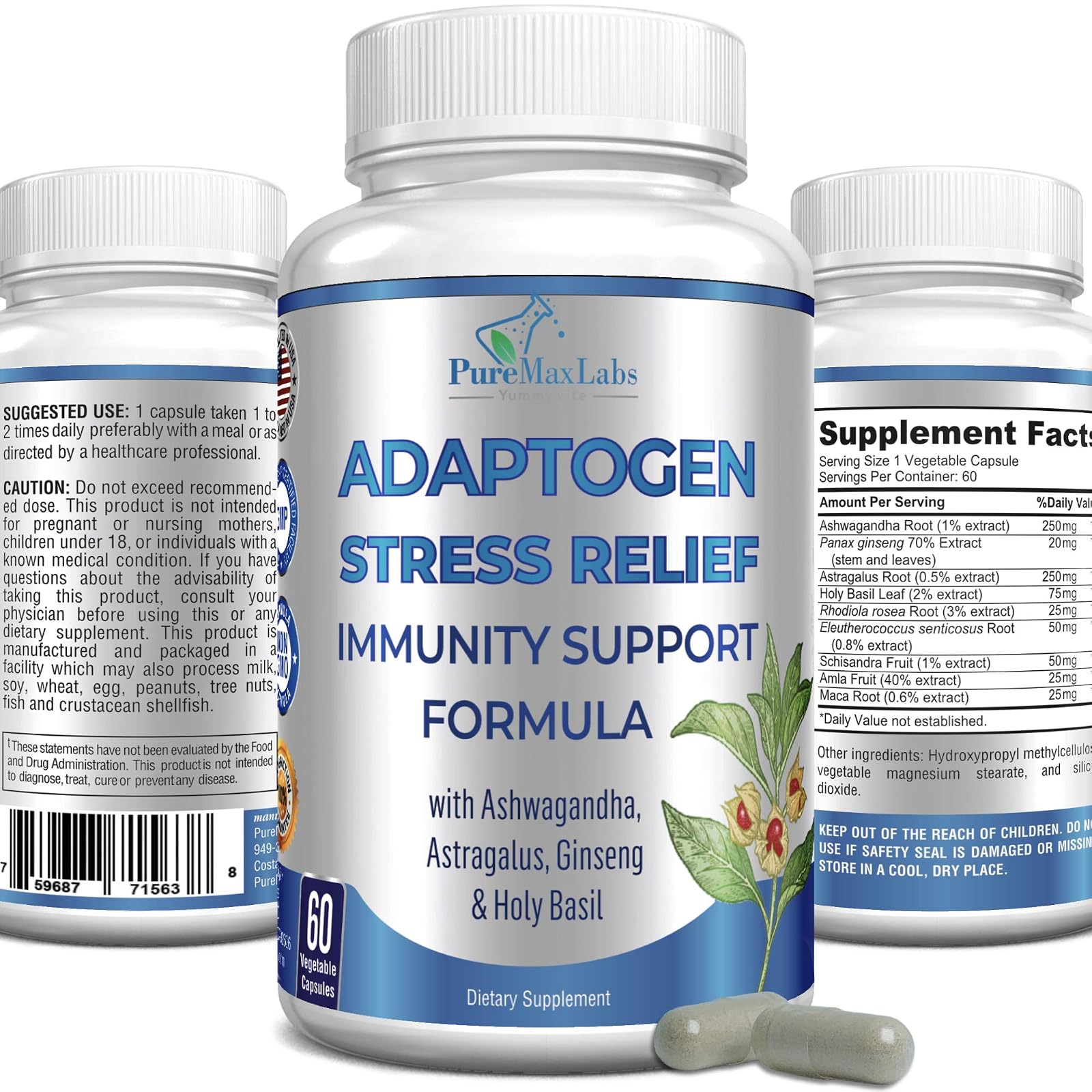 Adaptogen multivitamins for stress relief