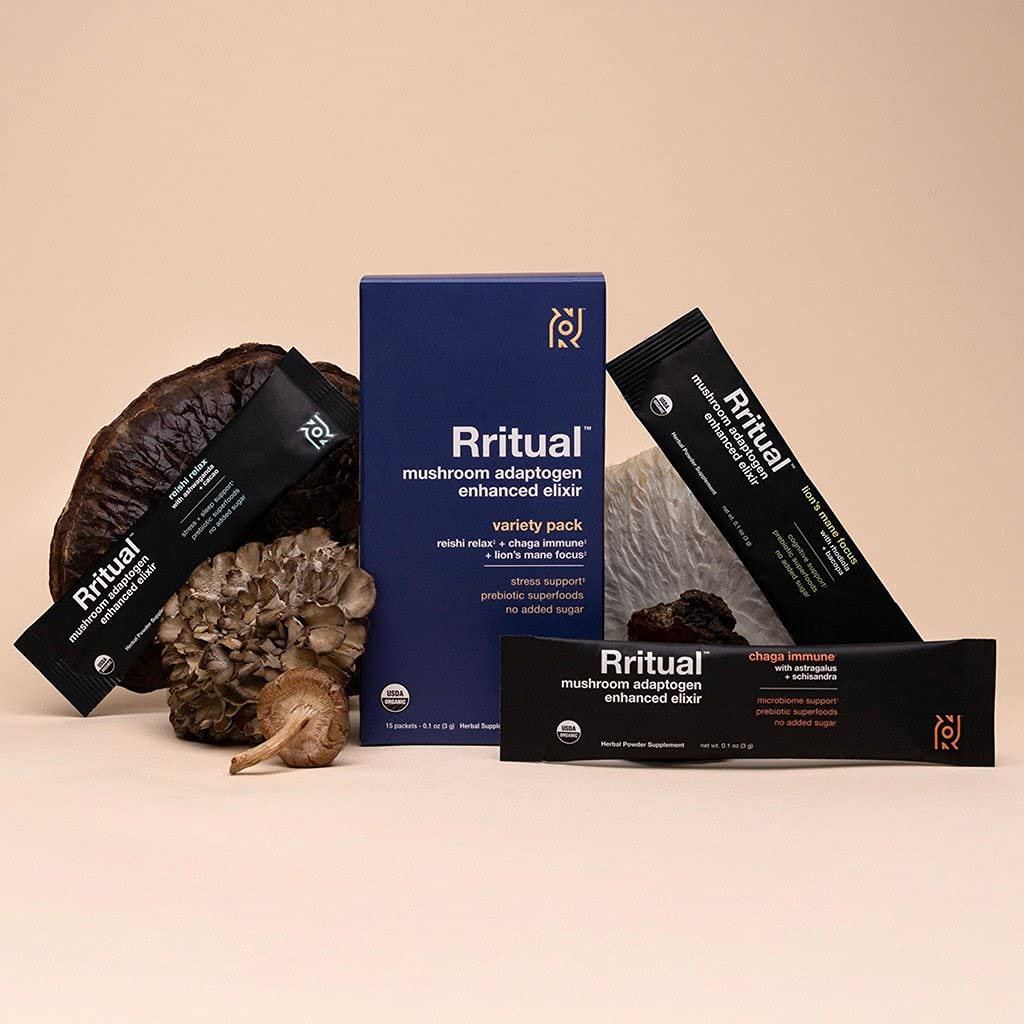 Adaptogen mushroom powder packets