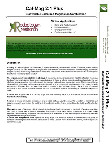 adaptogen research calcium tablets