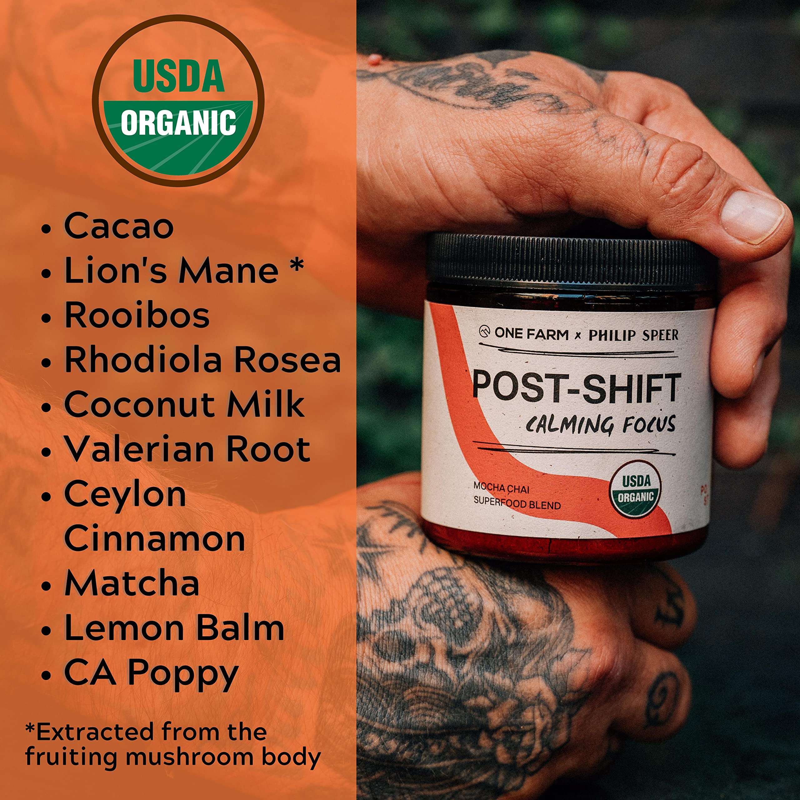 adaptogenic blend with cacao and lions mane