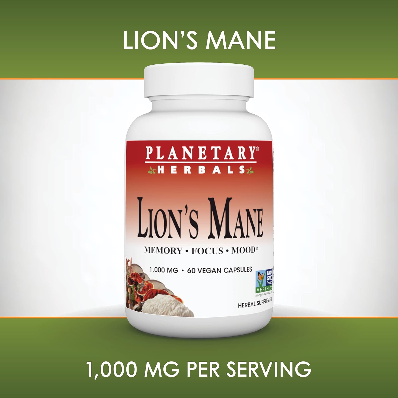 Adaptogenic Lion's Mane capsules for stress relief