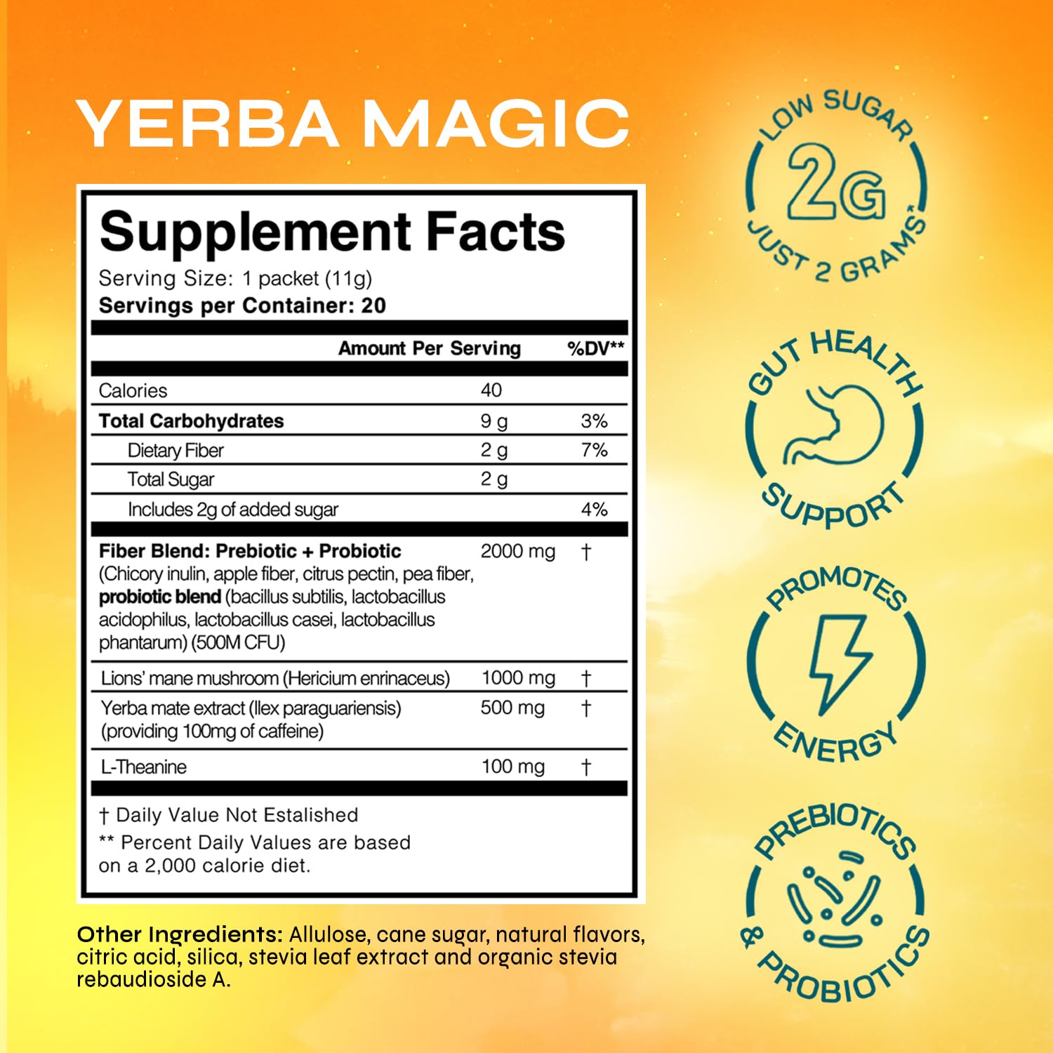 adaptogenic lion's mane tea packets