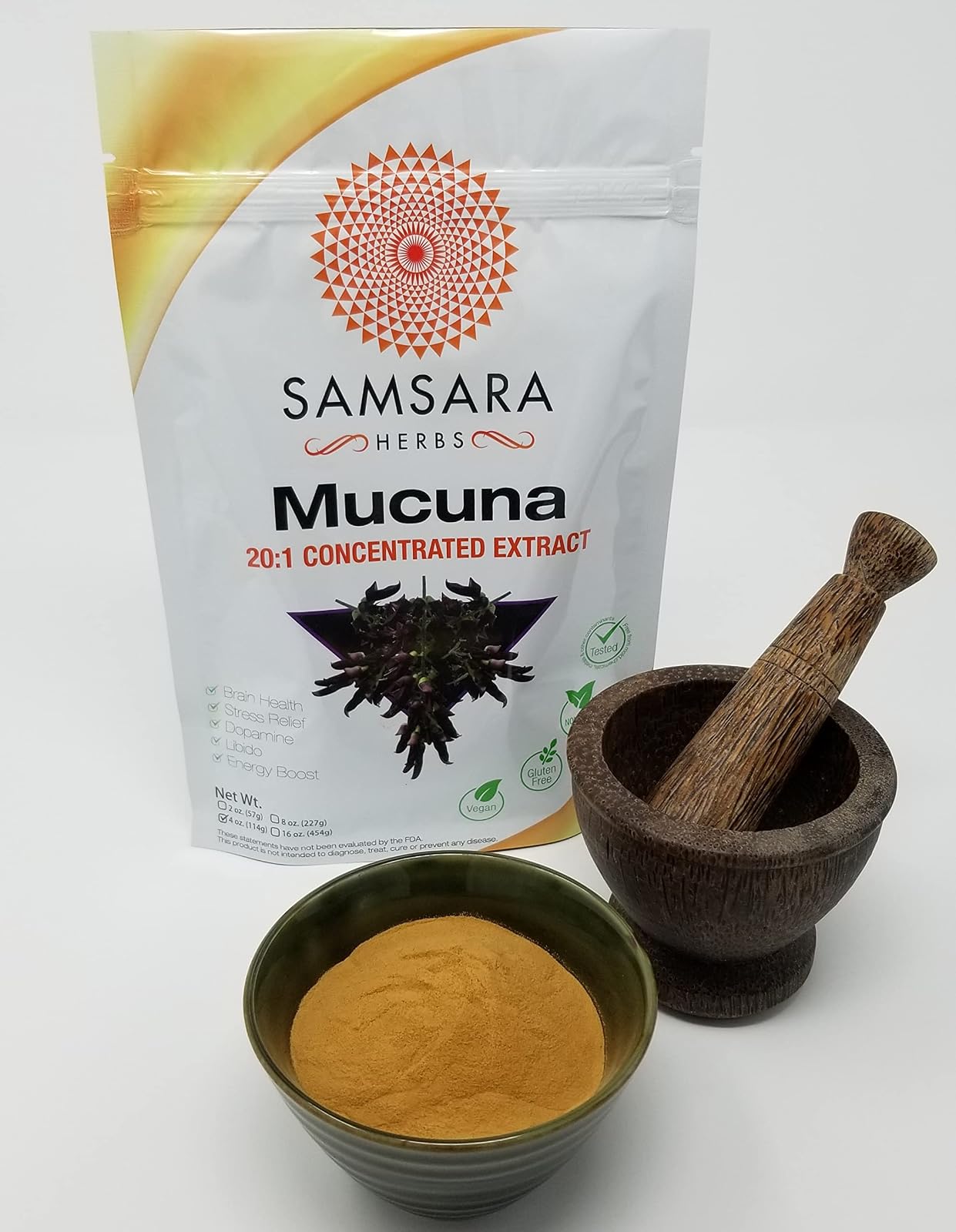 Adaptogenic Mucuna Pruriens powder uses