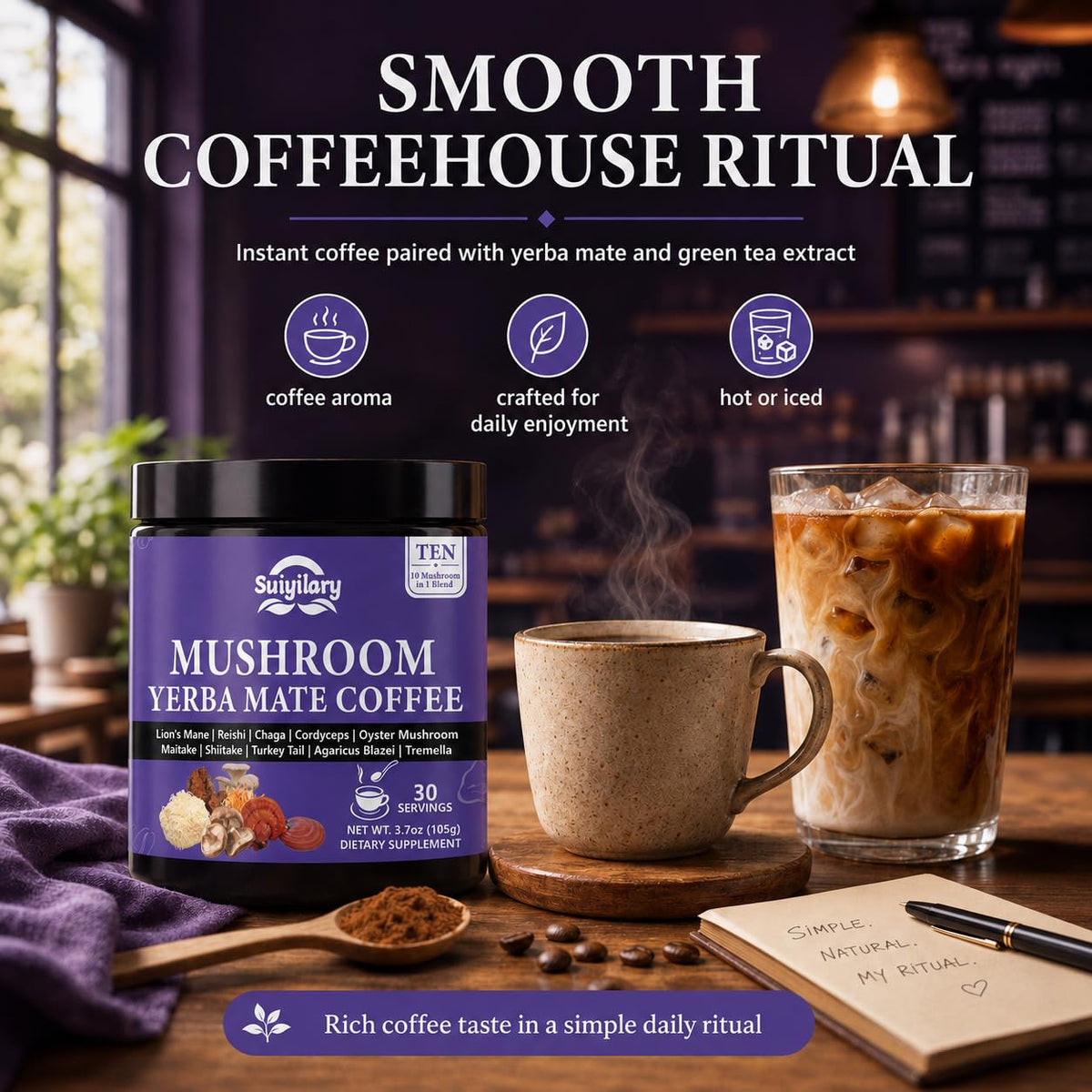 Adaptogenic mushroom coffee benefits