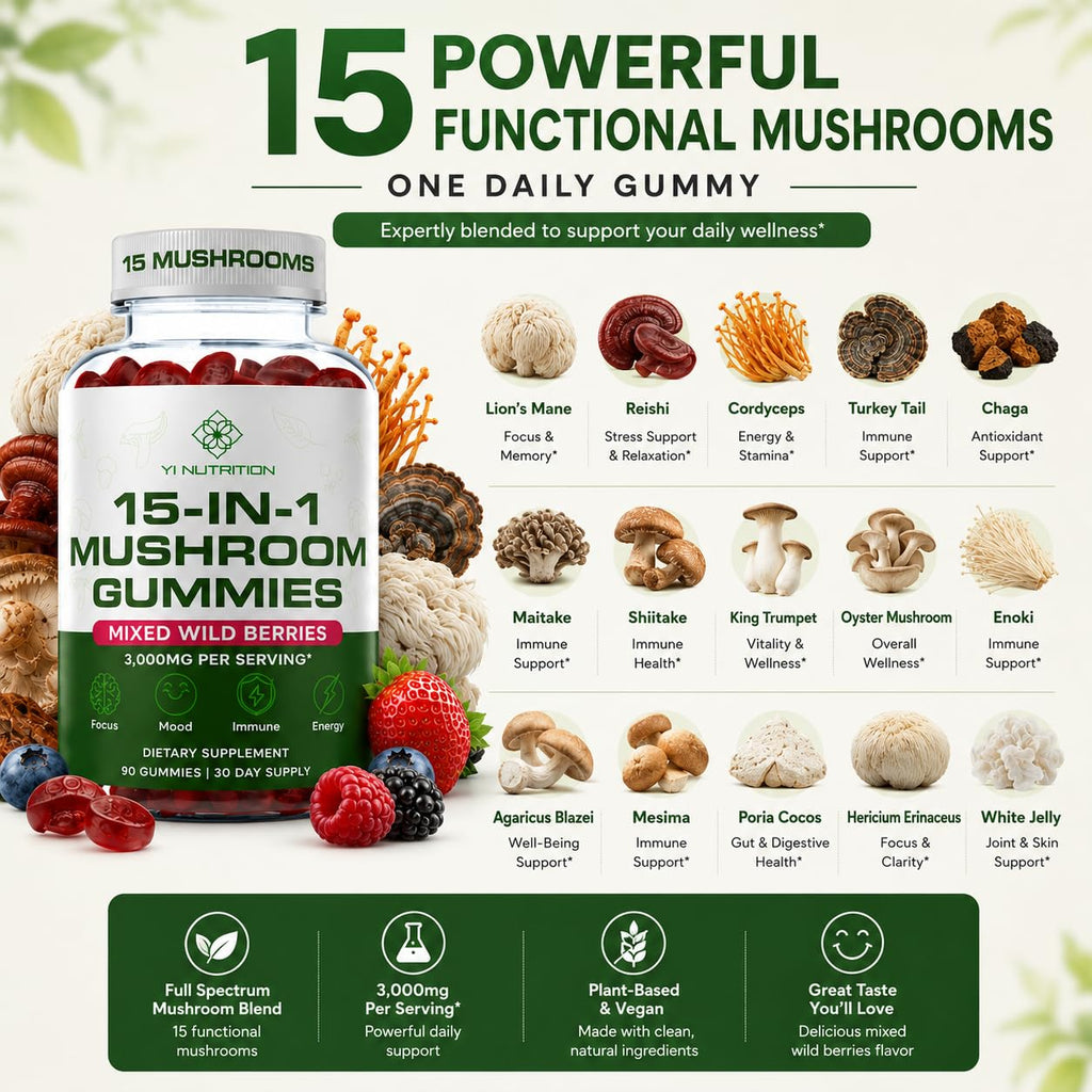 adaptogenic mushroom gummies for energy