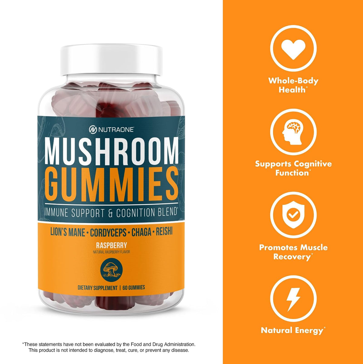 Adaptogenic mushroom gummies for stress relief