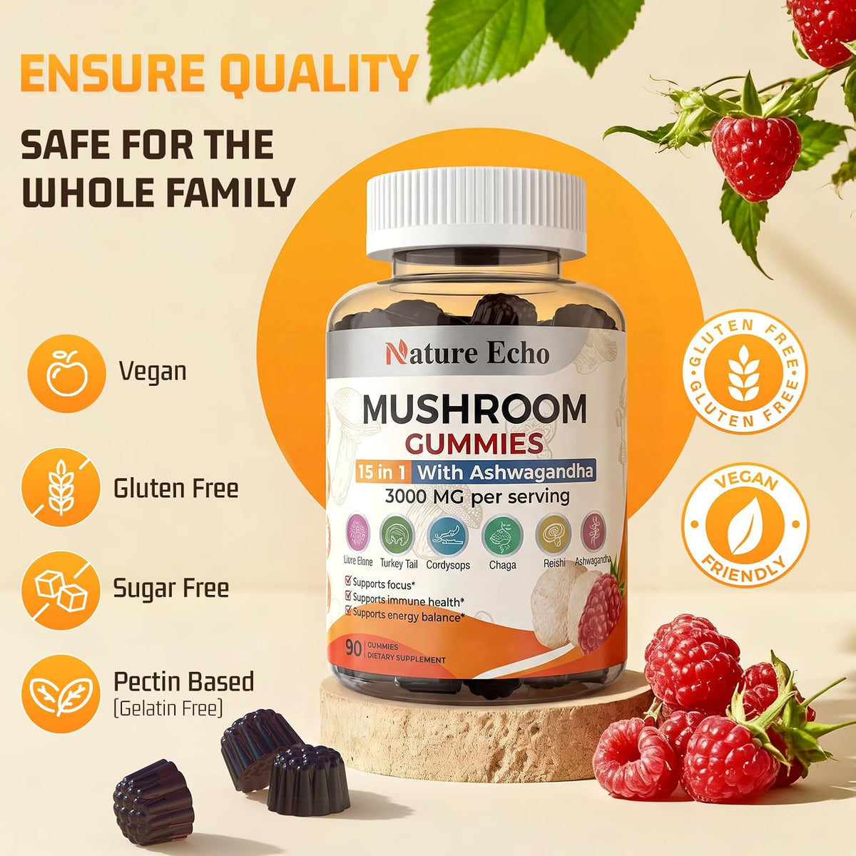 adaptogenic mushroom gummies for stress relief