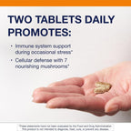 Adaptogenic mushroom tablets for stress relief