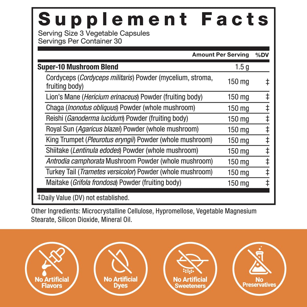 Adaptogenic mushrooms for stress relief