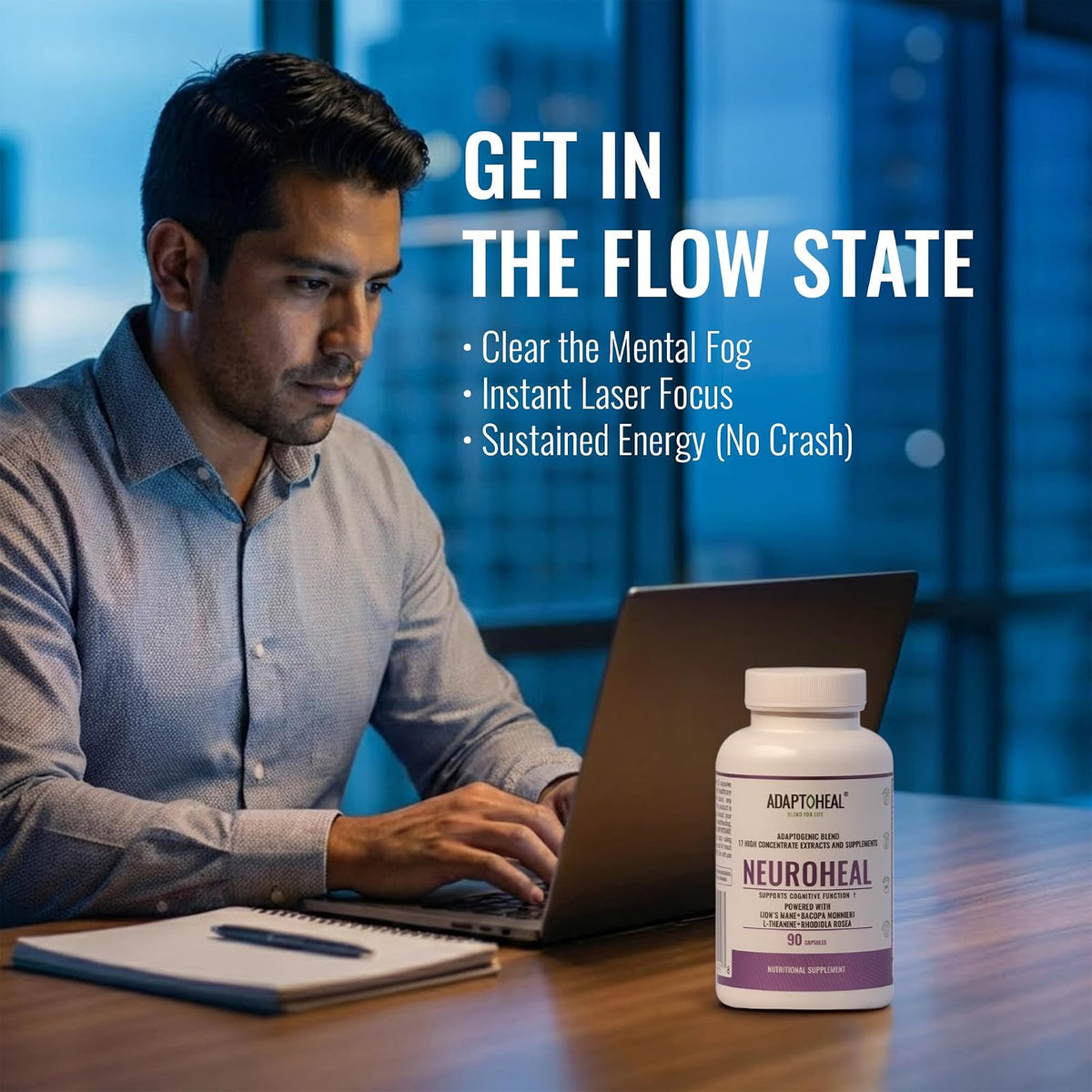 ADAPTOHEAL capsules for stress relief