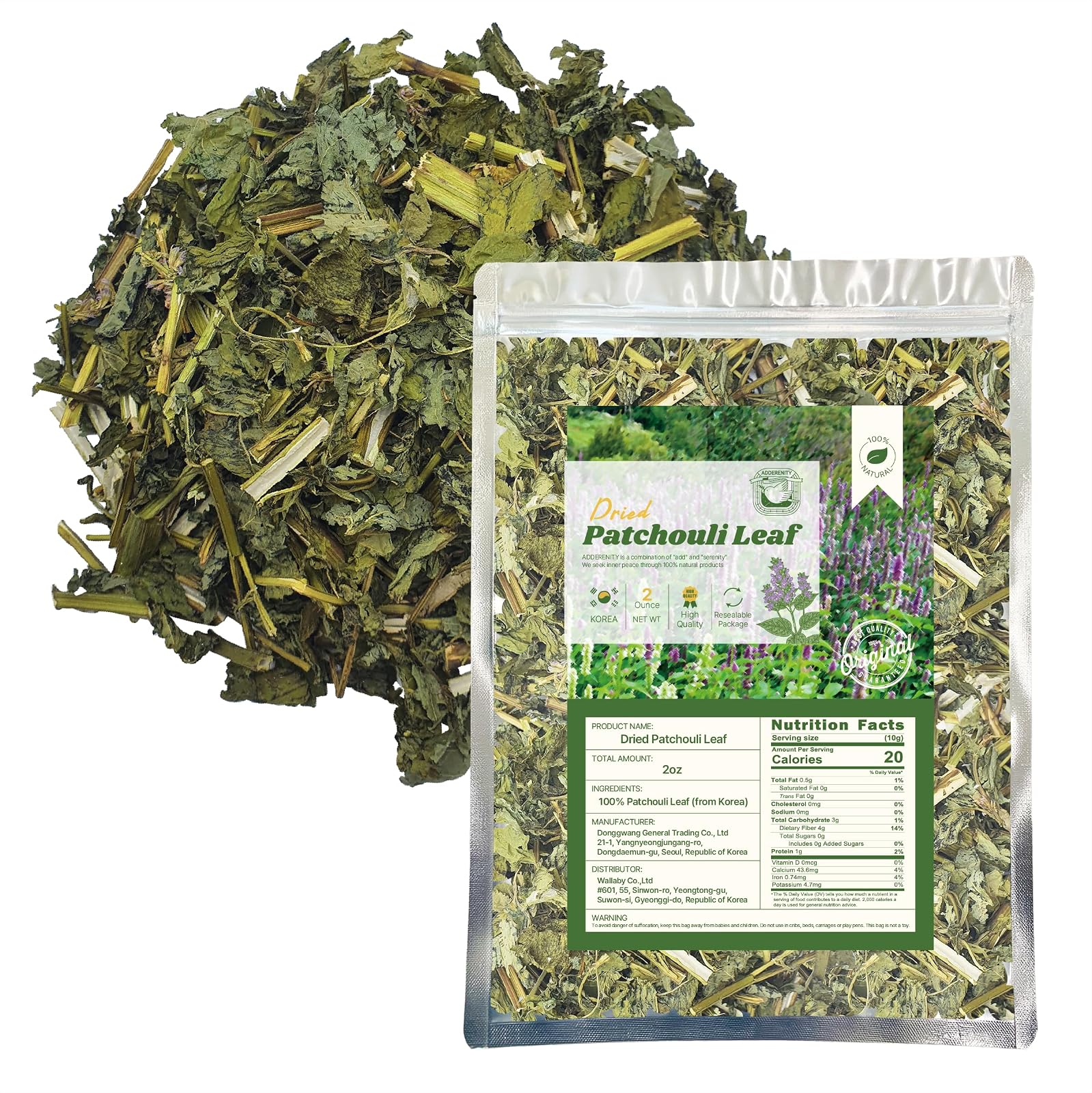 Adderenity dried patchouli herbal tea