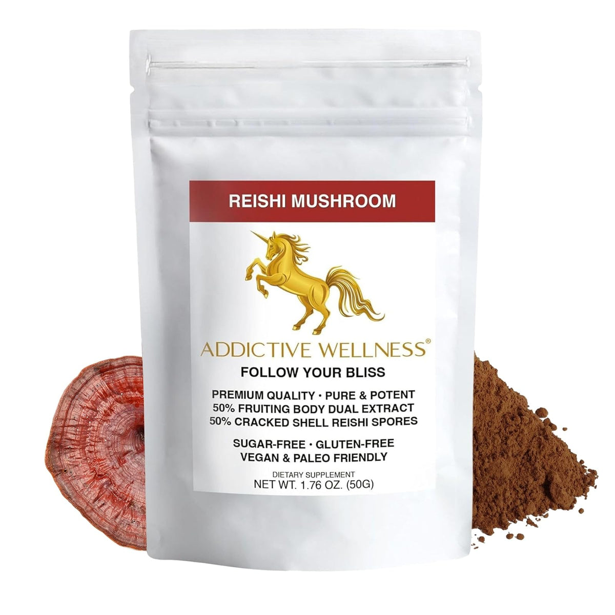 Addictive Wellness Reishi mushroom powder benefits