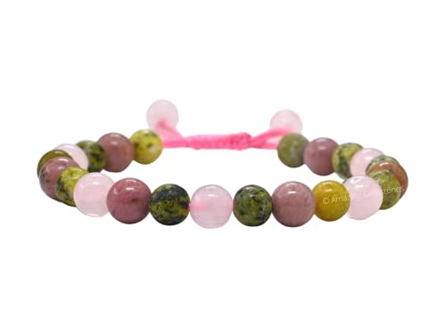 adjustable gemstone love bracelet set