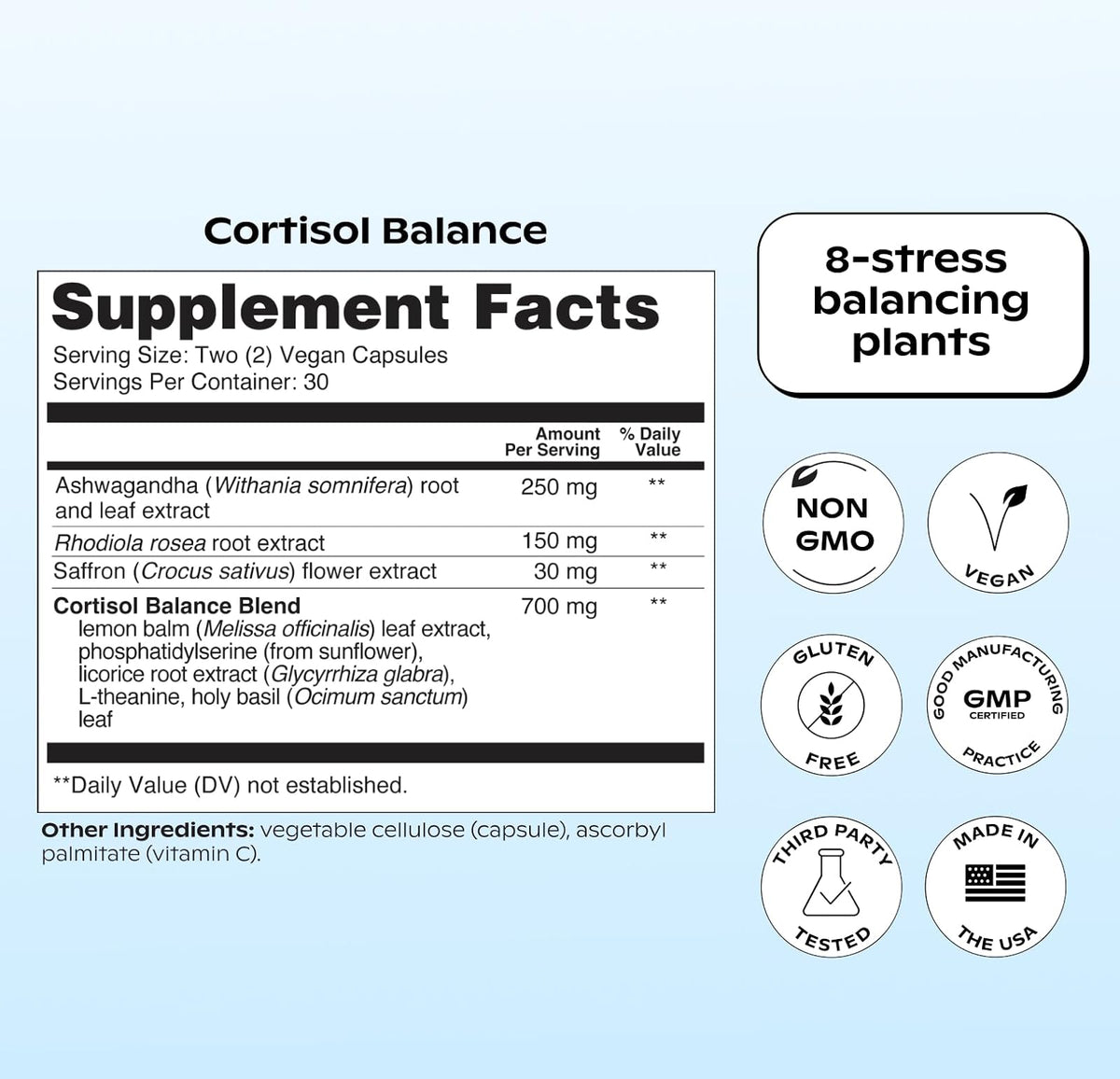 Adrenal health supplement with herbs