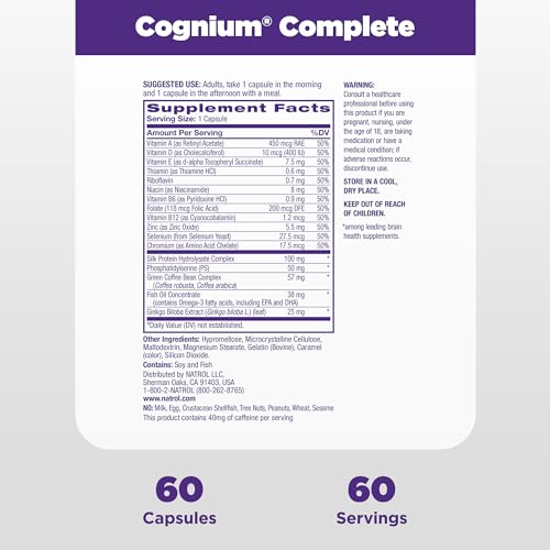 adult vitamins for brain vitality