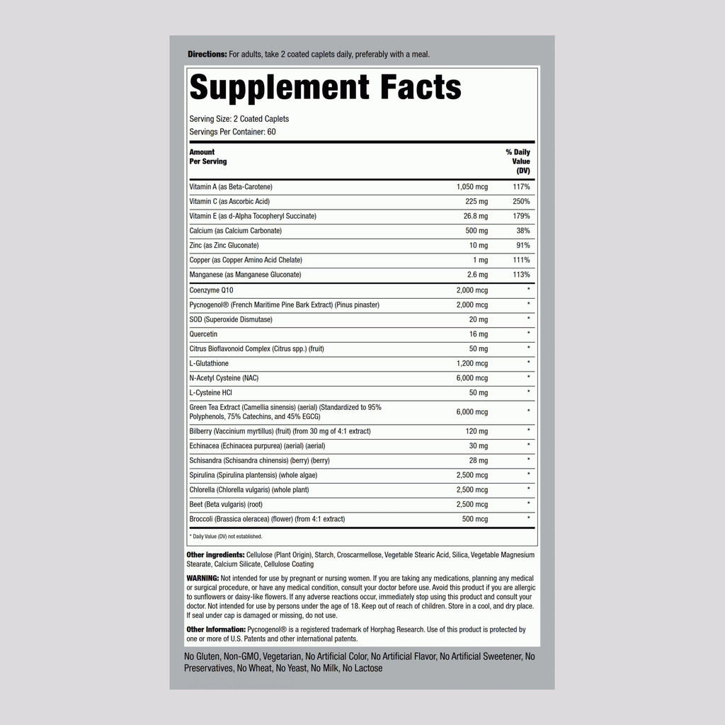 advanced antioxidant formula for daily health