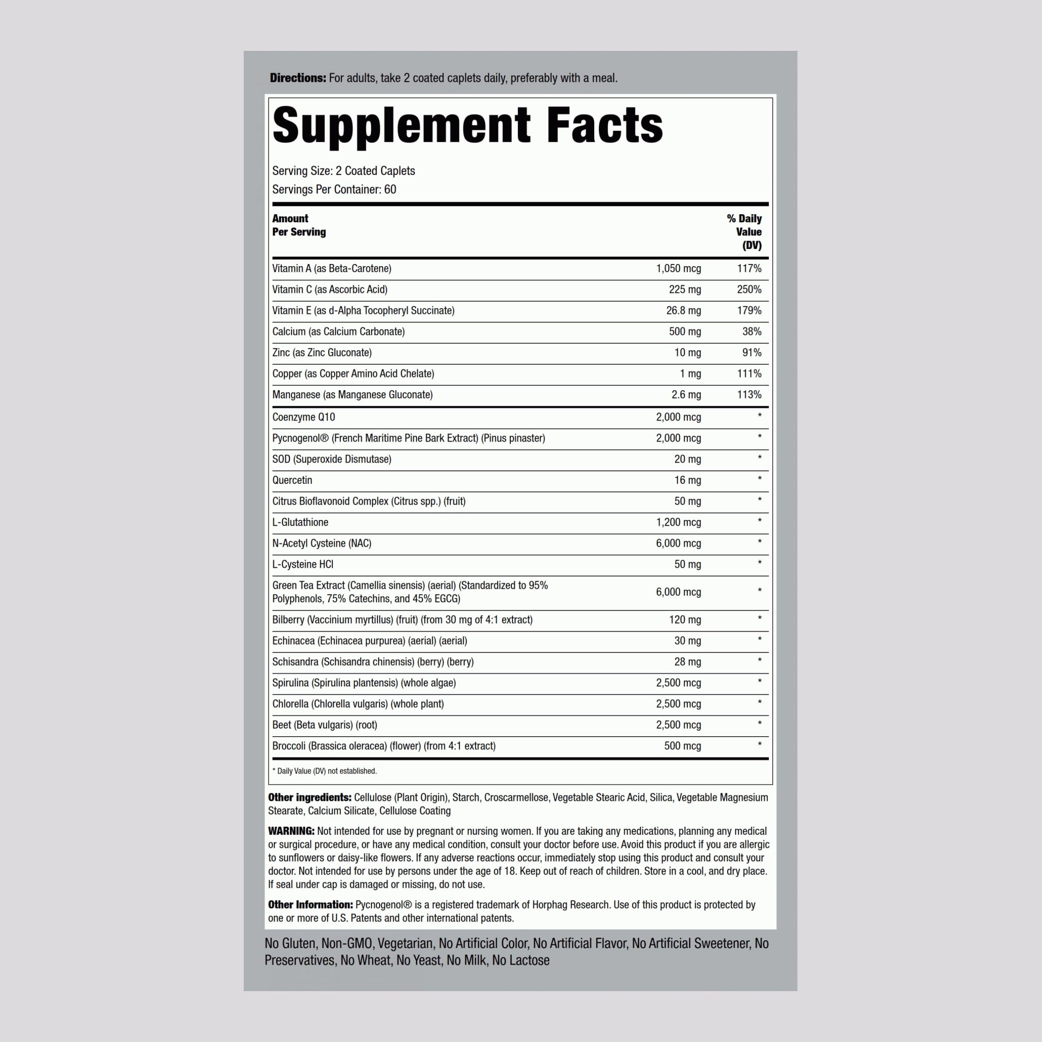 advanced antioxidant formula for daily health
