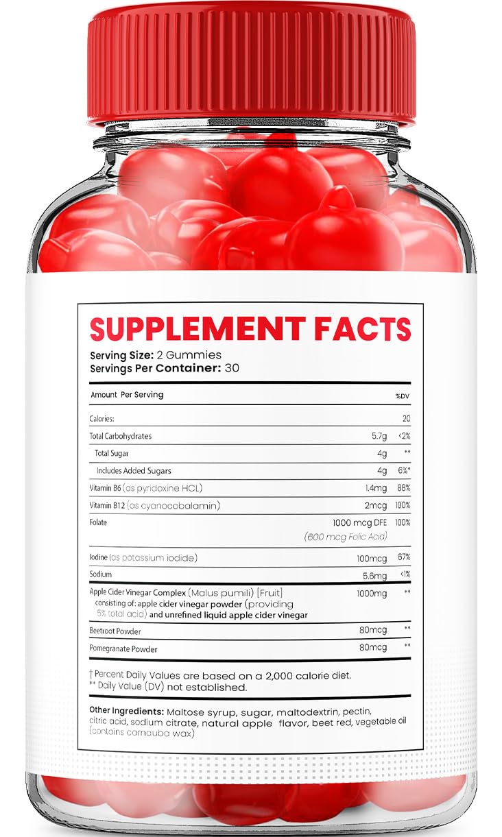 Advanced apple cider vinegar gummies for health