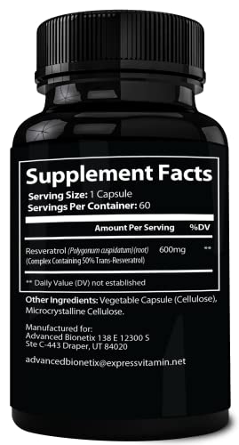 Advanced Bionetix Resveratrol for vitality